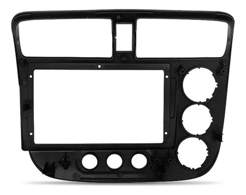 Moldura De Painel 9 Polegadas Civic 2001 A 2006 Preto Fosco - Autoaba