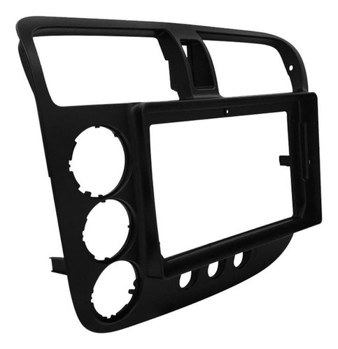 Moldura De Painel 9 Polegadas Civic 2001 A 2006 Preto Fosco - Autoaba