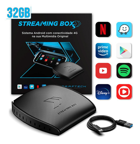 Faaftech Streaming Box S Soft 2gb Ram 32gb Armazenamento Interface ...