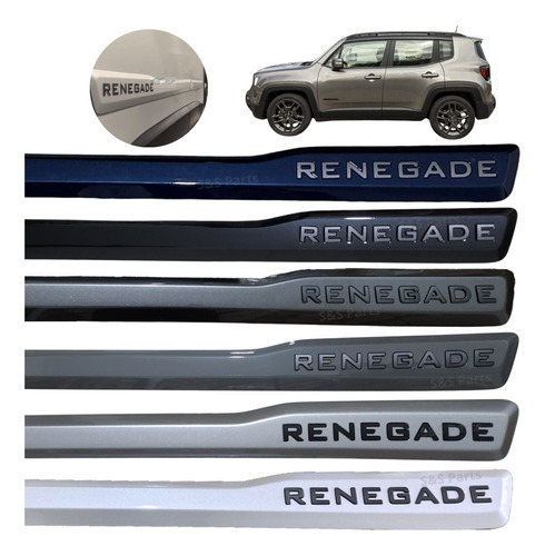 Frisos Lateral C/ Emb. Grafite Mopar Jeep Renegade Dark Pack - Autoaba