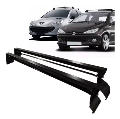 Rack De Teto Automotivo Peugeot 206/207 - 4 Portas- Preto - Autoaba