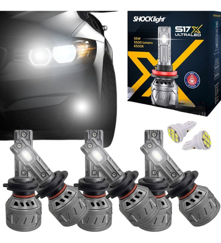 Lampadas Led Farol Carro 11.000 Lumen Canceller Canbus 6500k - Autoaba
